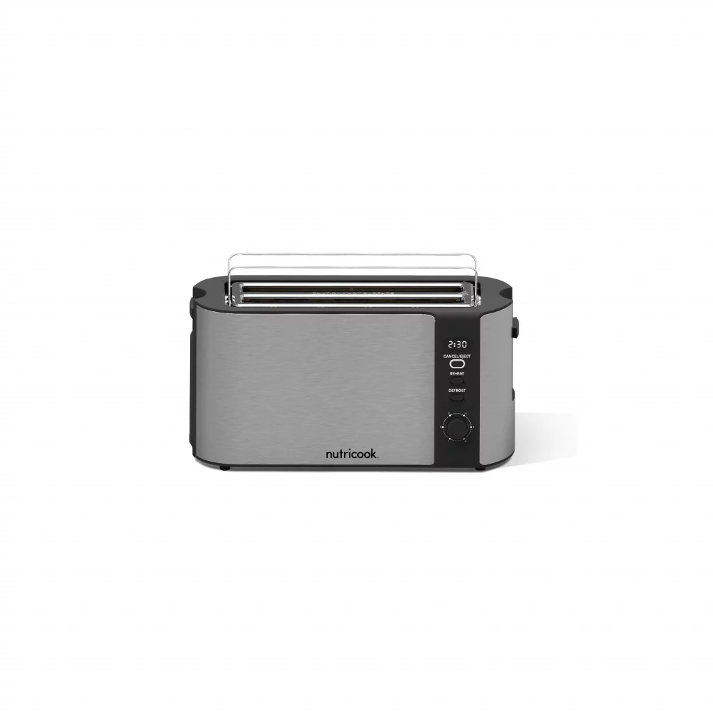 Nutricook 4 Slice Stainless Steel LED Digital Toaster, 1500 Watt - AOT ...